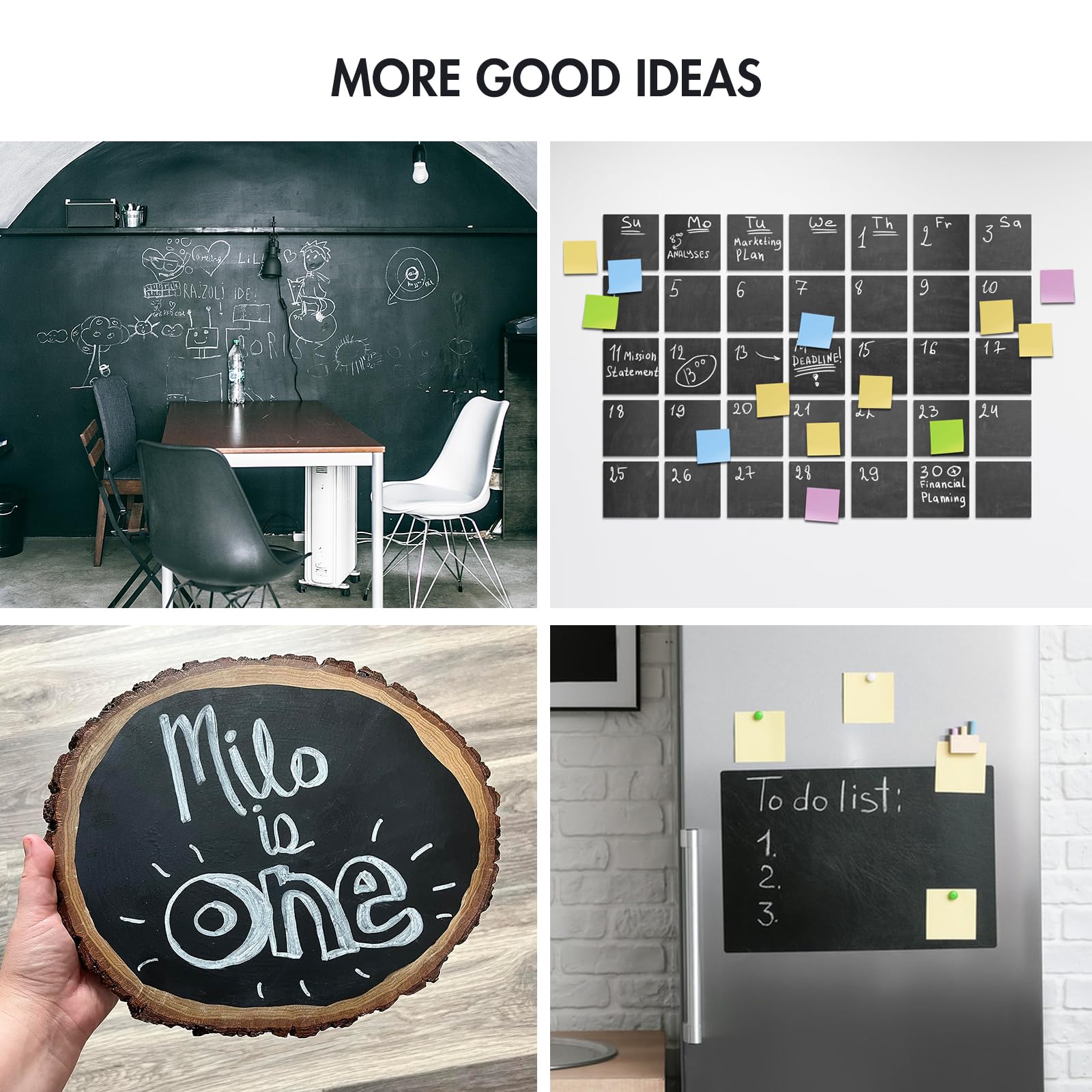 Chalkboard Wallpaper Stick and Peel: Contact Paper 17.7 X 78.7 Inches Classroom Chalkboard Stickers Chalk Board Paint Self Adhesive Wall Paper with 5 Colorful Chalks