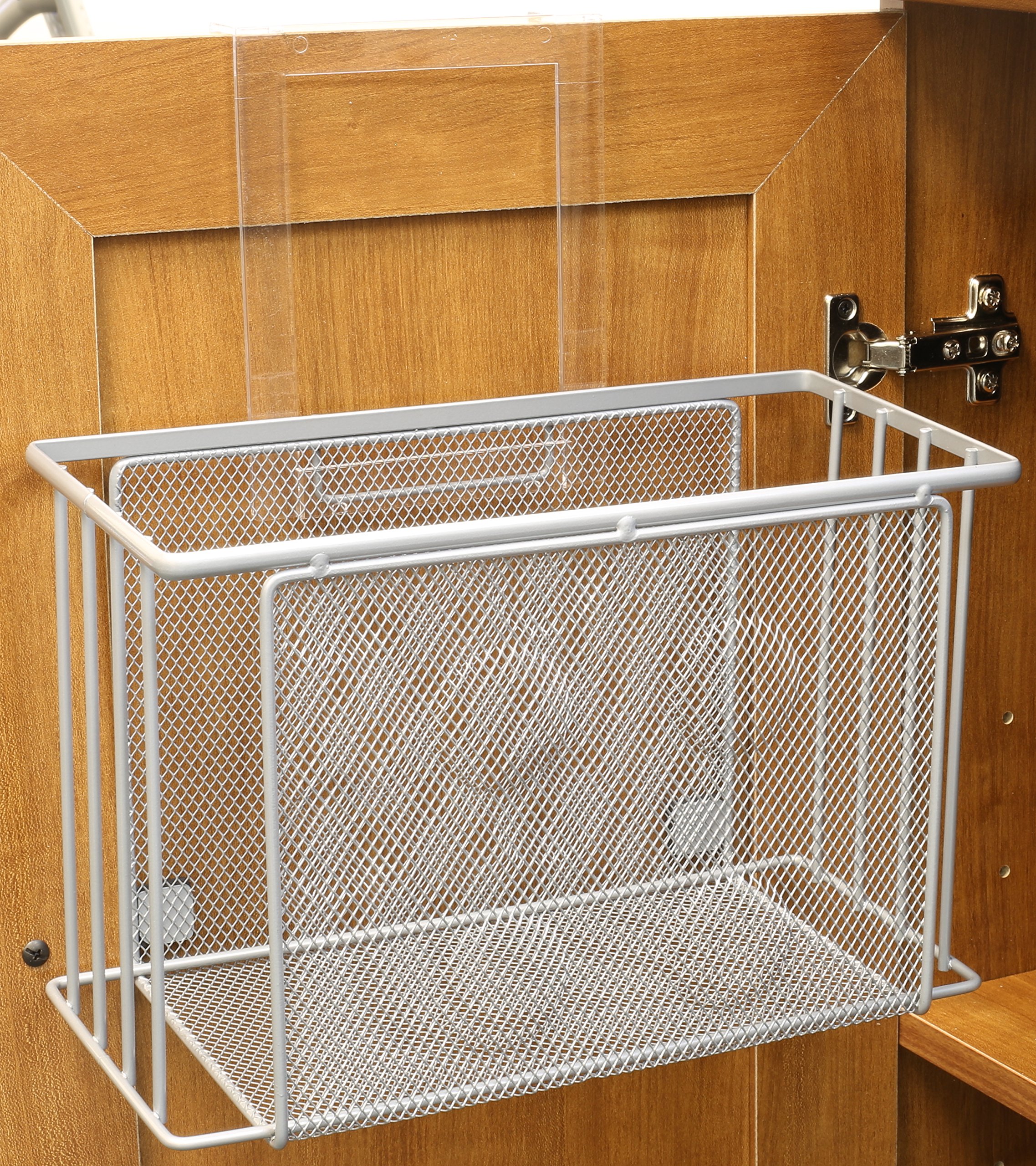 DecoBros Over Cabinet Door Organizer Holder, Silver