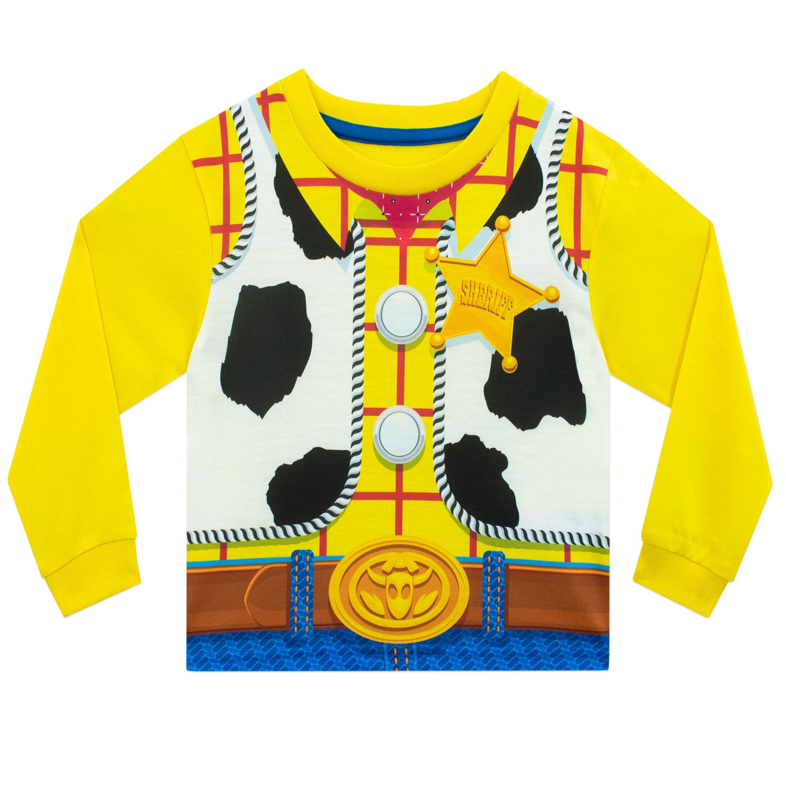 Disney Pajamas | Buzz Lightyear & Woody Boys' Sleepwear | 2 Pack Long Sleeve Boys Pajamas | Toy Story Kids Pjs Multicolored 8