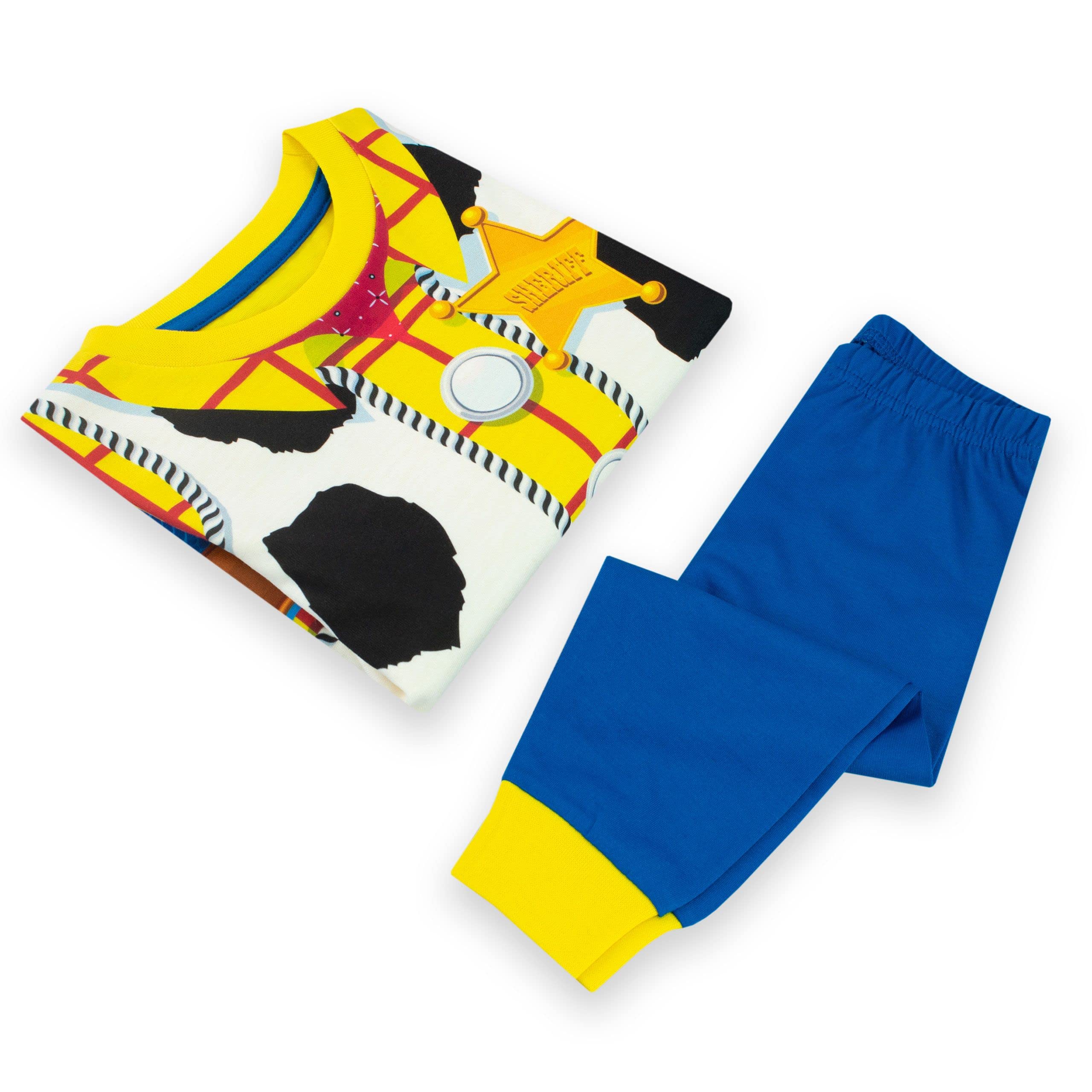 Disney Pajamas | Buzz Lightyear & Woody Boys' Sleepwear | 2 Pack Long Sleeve Boys Pajamas | Toy Story Kids Pjs Multicolored 8