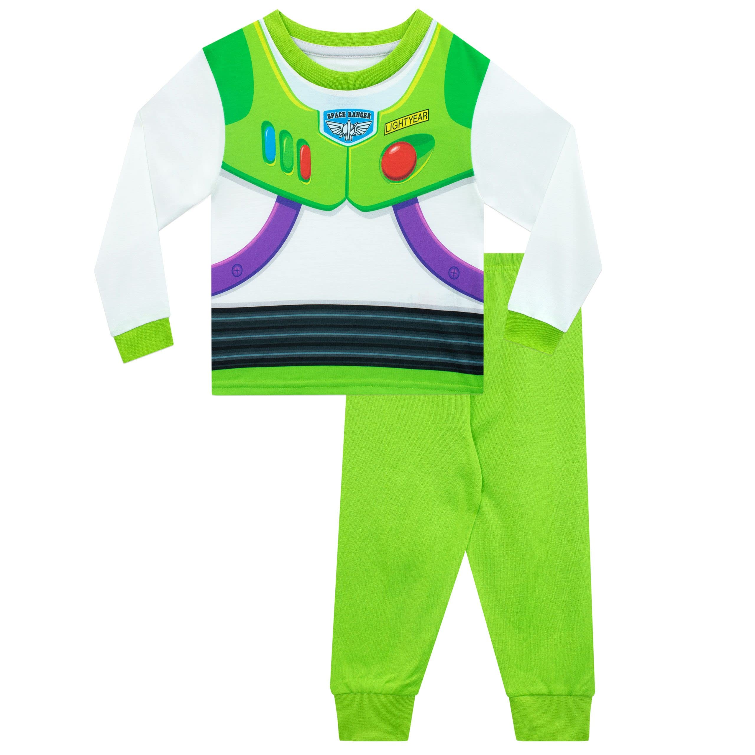 Disney Pajamas | Buzz Lightyear & Woody Boys' Sleepwear | 2 Pack Long Sleeve Boys Pajamas | Toy Story Kids Pjs Multicolored 8