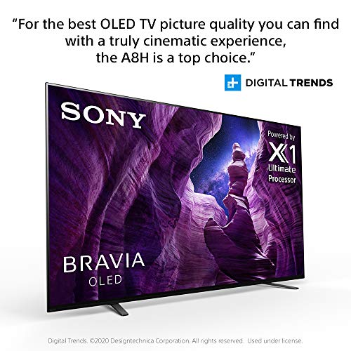 Sony A8H 65-inch TV: BRAVIA OLED 4K Ultra HD Smart TV with HDR and Alexa Compatibility - 2020 Model