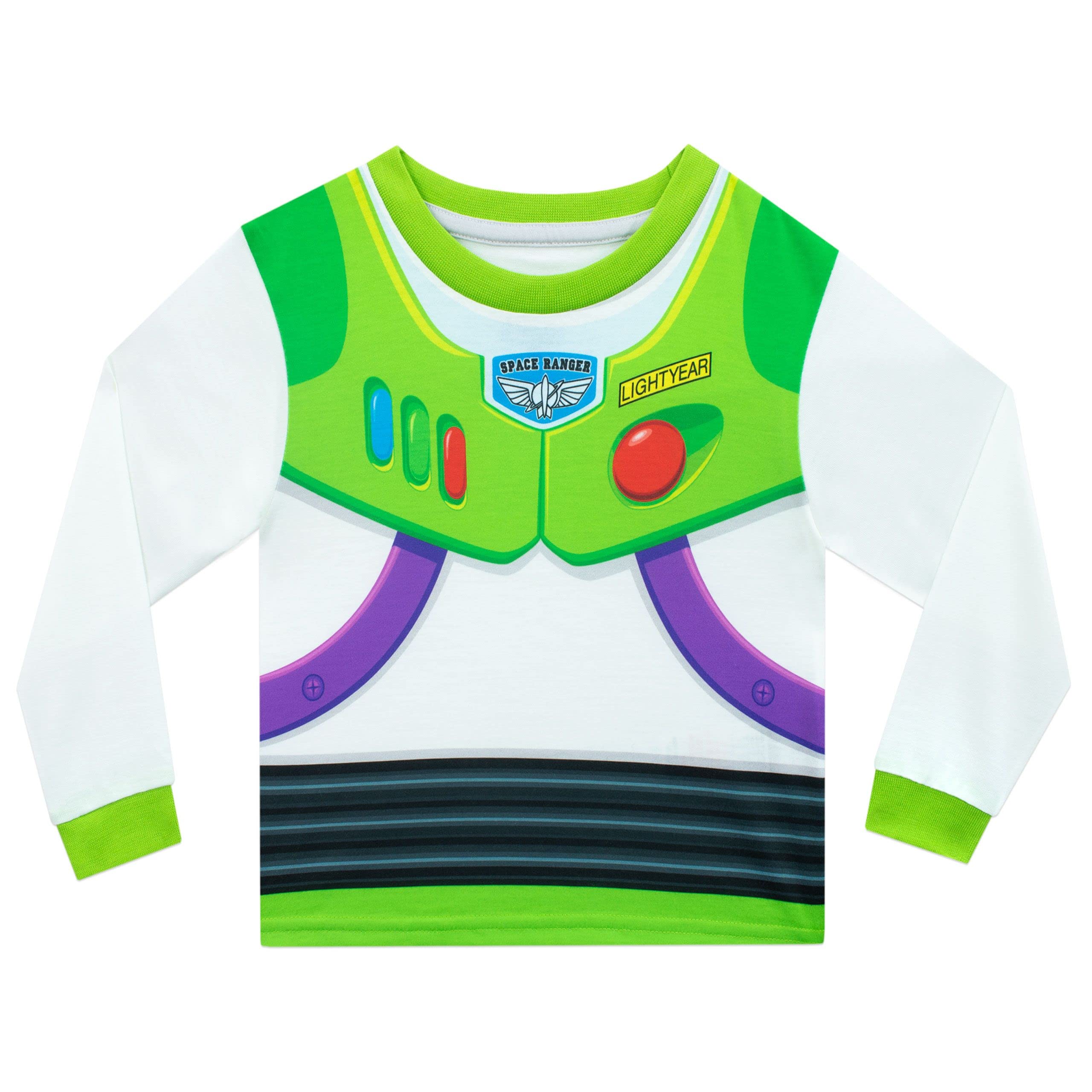 Disney Pajamas | Buzz Lightyear & Woody Boys' Sleepwear | 2 Pack Long Sleeve Boys Pajamas | Toy Story Kids Pjs Multicolored 8