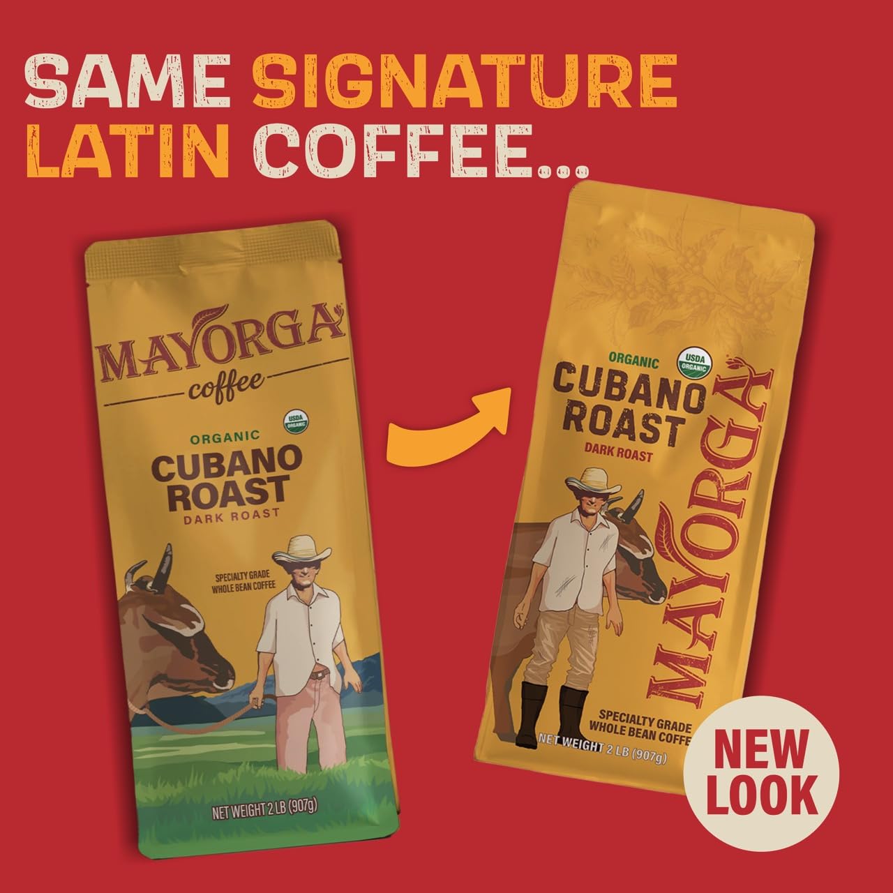 Mayorga Dark Roast Coffee, 2 lb bag - Café Cubano Coffee Roast - 100% Arabica Whole Coffee Beans - Smoothest Organic Coffee - Specialty Grade, Non-GMO, Direct Trade