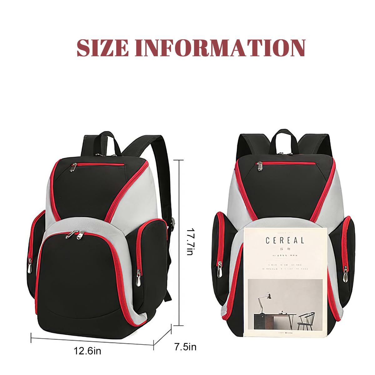 COTVERSE Basketball Bag for Boys, Custom Basketball Backpack Soccer Bag for School Boys, Personalized Name Number Bags