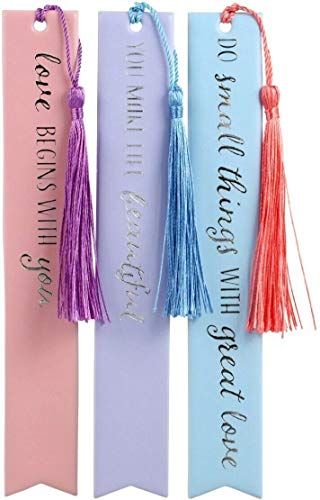 3 PC Jot Faux Leather Bookmarks Signets