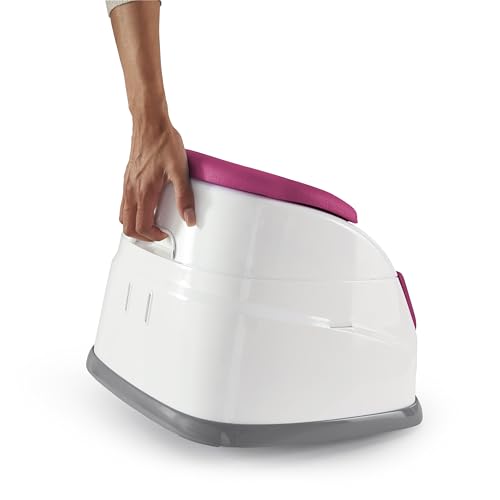 Ingenuity Baby Base 2-in-1 Booster Feeding and Floor Seat with Self-Storing Tray - Pink Flambe