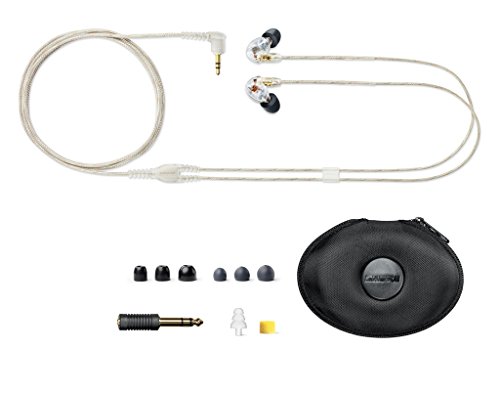 Shure SE425 PRO Wired Earbuds - Professional Sound Isolating Earphones with Detailed Sound, Dual-Driver Hybrid, Secure in-Ear Fit, Detachable Cable, Durable Quality - Clear (SE425-CL)