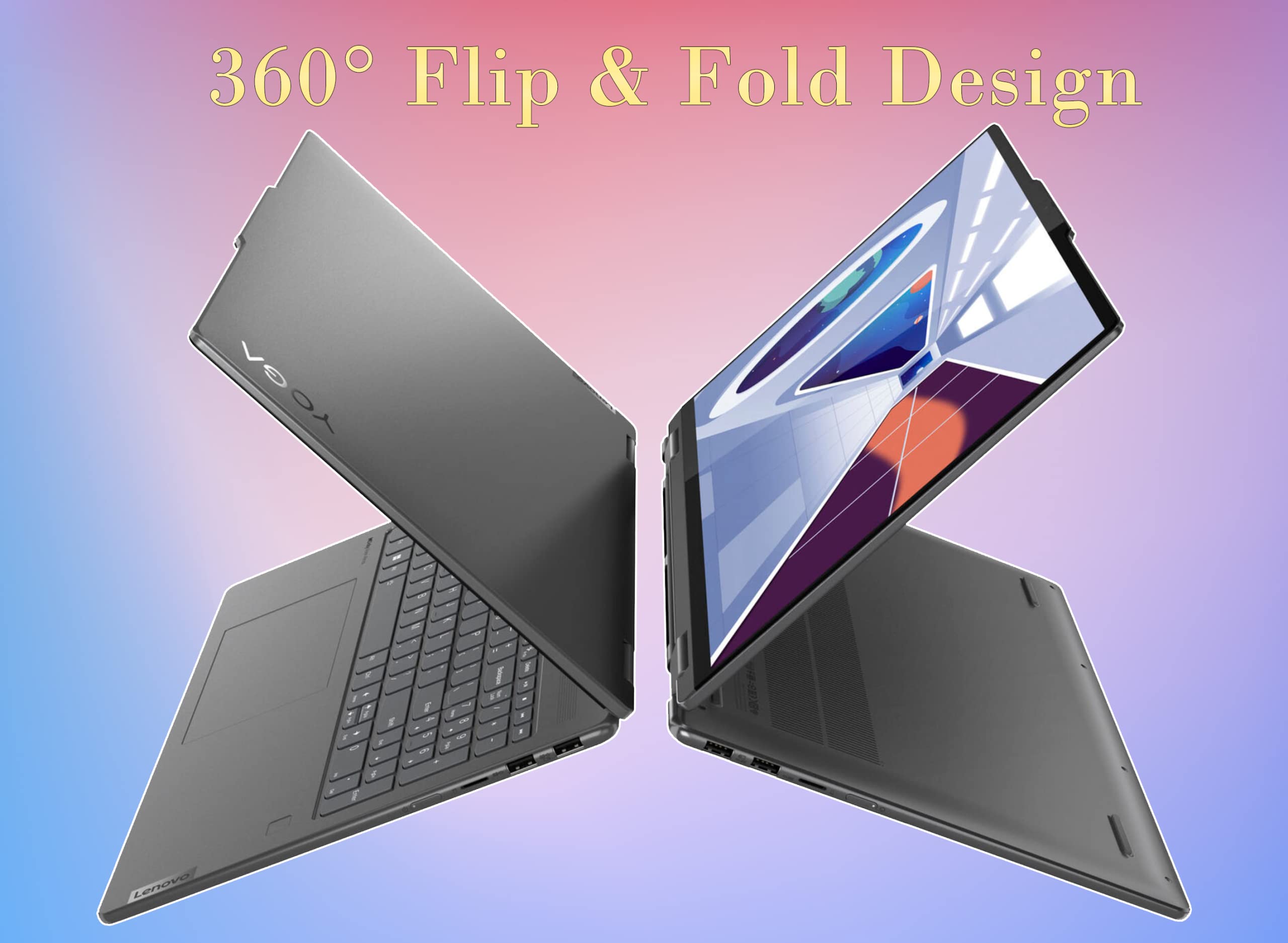LENOVO Yoga 7I 16" 2-in-1 WUXGA 16:10 Touchscreen Laptop, Intel Core I5-1335U, Fingerprint Reader, Backlit KB, 2xThunderbolt, Wi-Fi 6E, Storm Grey, Win 11 W/Stylus Pen (8GB RAM | 512GB PCIe SSD)