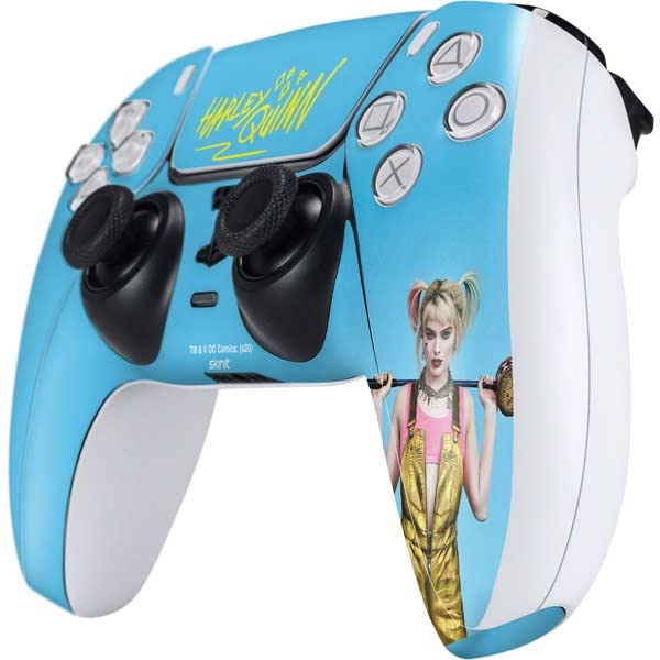 Skinit Decal Gaming Skin Compatible with PS5 Controller - Officially Licensed DC Comics Harley Quinn Movie Charcater Poster Design
