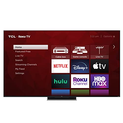 TCL 55" Class 6-Series 4K Mini-LED UHD QLED Dolby Vision IQ & Atmos, 144Hz VRR, AMD FreeSync Premium Pro, Smart Roku TV β 55R655 (2022 Model), Black