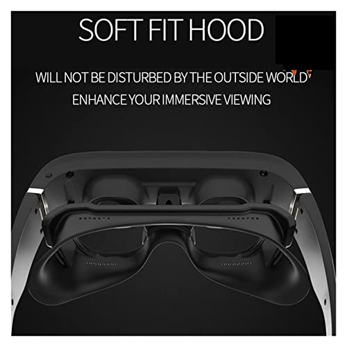 128GB Memory Smart 3D Video Glasses Stereo Head-Mounted Display Eye Glasses Connect Mobile Phone Play Games (Color : Black with 128gb TF)