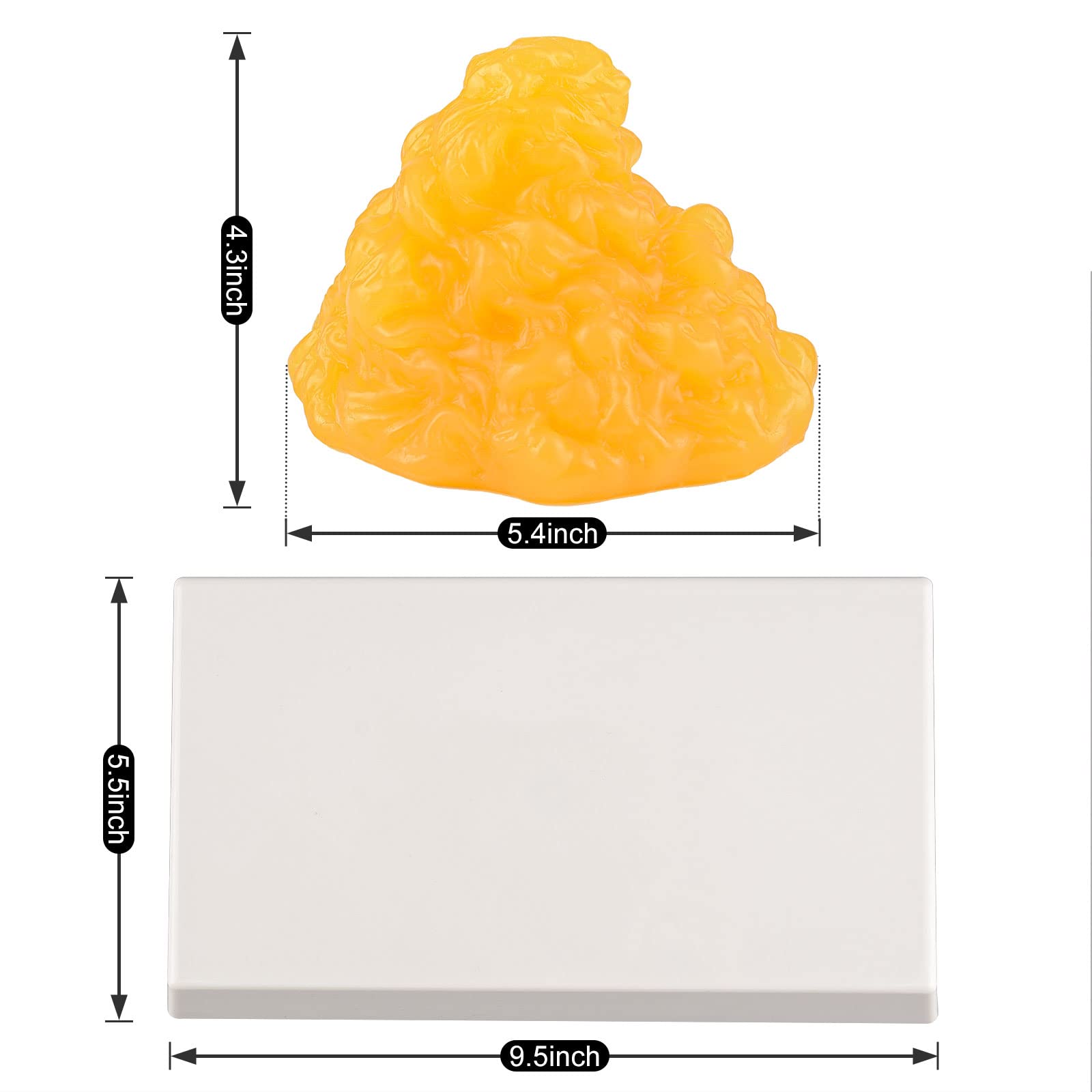 Human Body Fat Replica 1 lb with Display Base, Keep Fit & Weight Loss Motivation & Reminder, Human Fatty Tissue Demonstration Model for Nutritionist