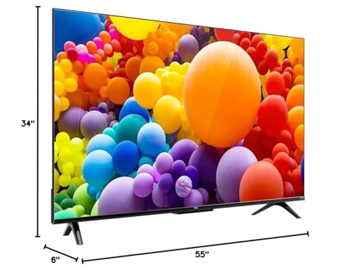 TCL 55-Inch Class 4K Smart LED TV HDR + Wall Mount Mobile App Works with Siri Alexa and Google Assistant HDMI USB (Renewed)