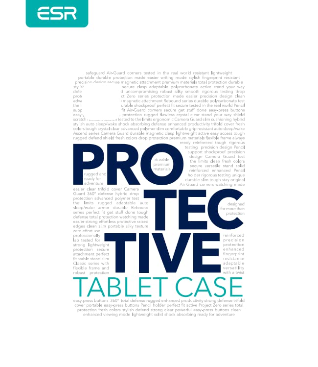 ESR for iPad Pro 11 Inch Case (2022/2021), Ascend Trifold Smart Case with Magnetic Clasp, Auto Sleep and Wake, Slim and Lightweight, Pencil 2 Wireless Charging, Frosted Forest Green