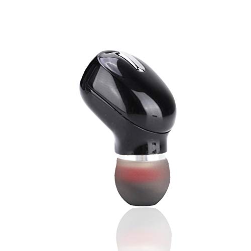 Mini Bluetooth Earbud, Mini Invisible Wireless Headset, 110H Long Standby Time, in Ear Headphones with Mic and Charging Box for iPhone, for Samsung, for Android, for Mac and Other Phones (Black)