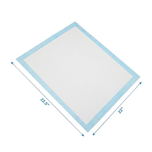 Best Pet Supplies Puppy Pads - Disposable, Dog Training Potty, Super Absorbent Baby Blue Puppy Pee Pads for Dogs (100 Count)