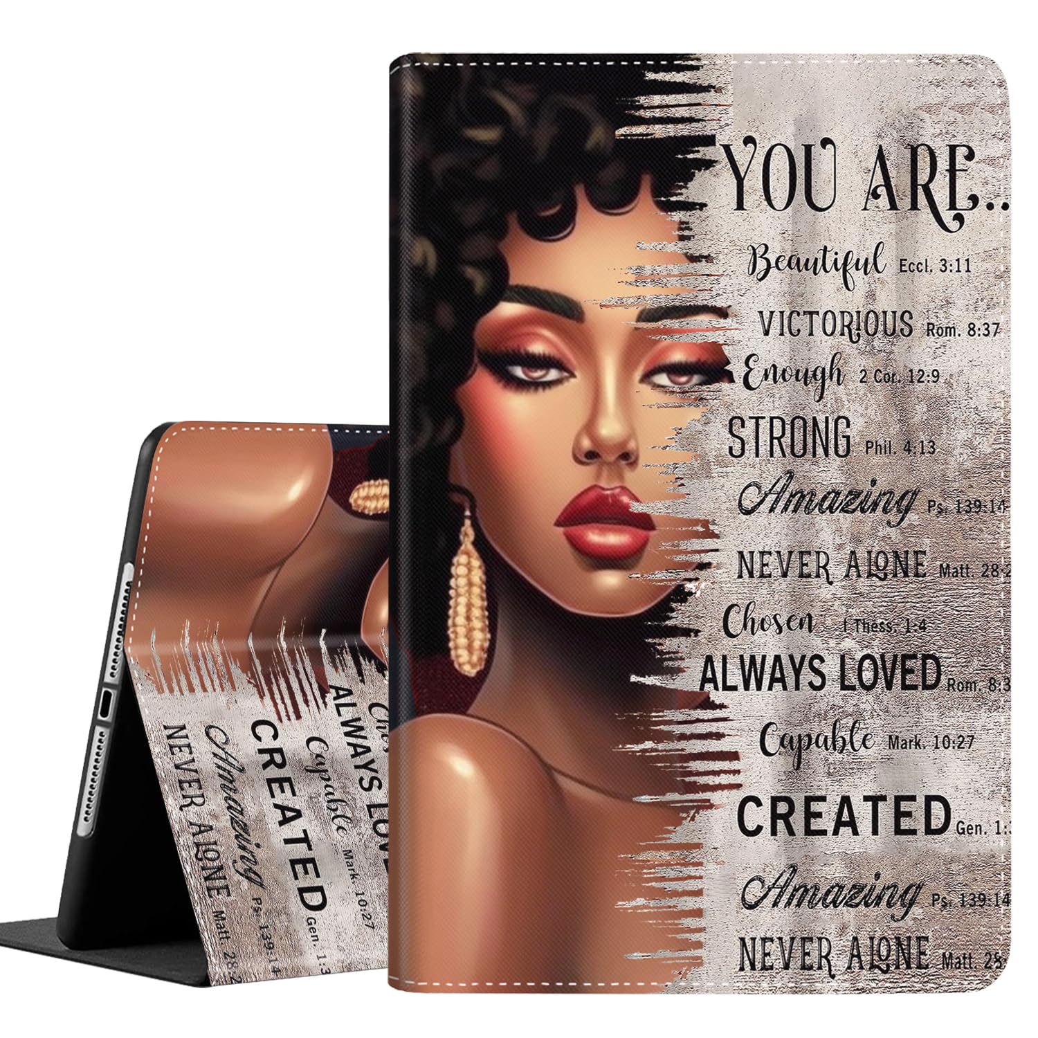 Case for iPad Pro 11 Inch 2022/2021/2020 (4th/3rd/2nd Generation),iPad Air 5th / 4th Generation 10.9 Inch (2022/2020) Case, Durable Shockproof Cover，African American Women Inspirational Quotes