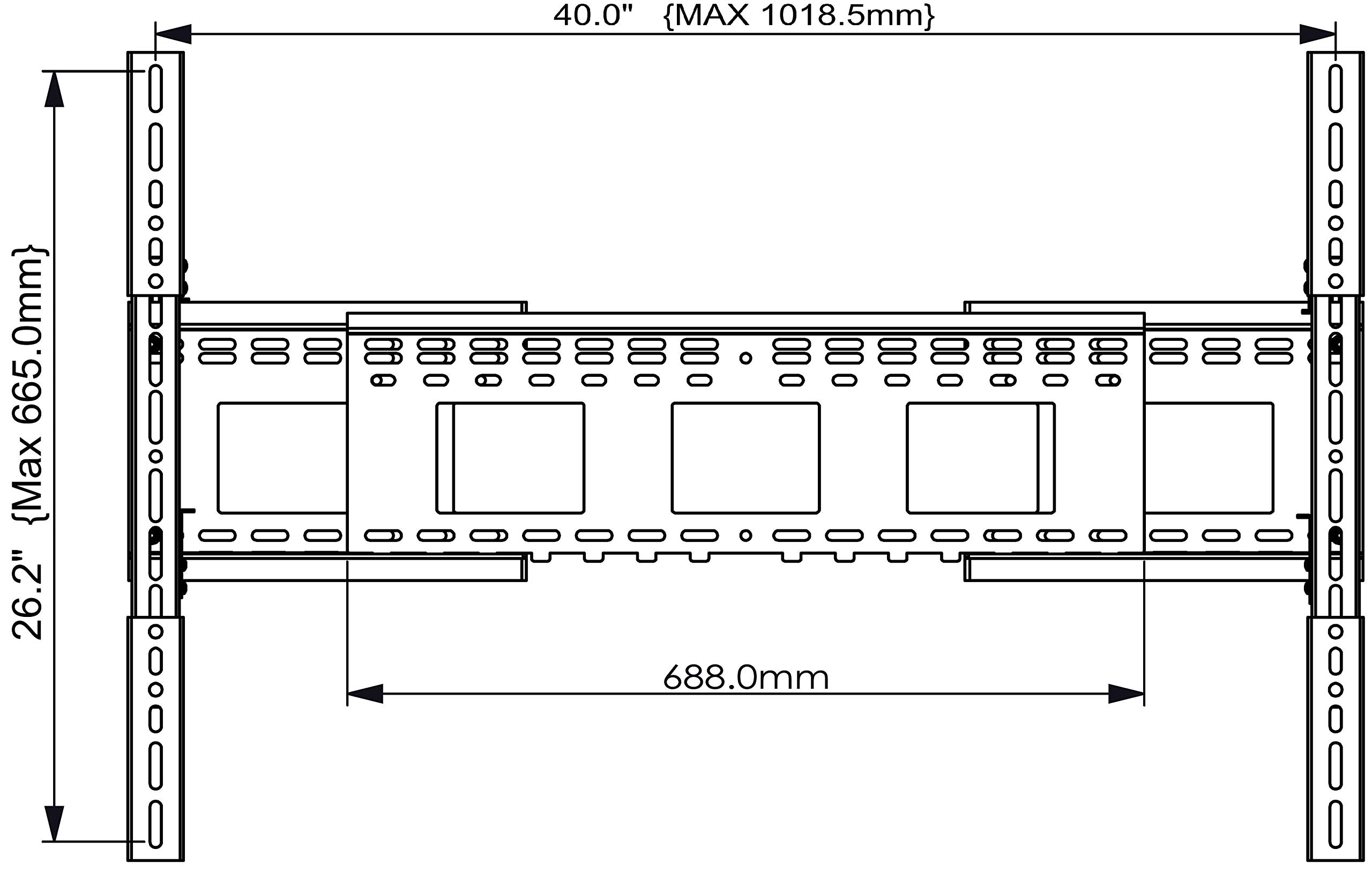 THE MOUNT STORE Expandable Fixed Position TV Wall Mount for TCL 55" Class LED 5 Series 2160p Smart 4K UHD TV with HDR Roku TV Model 55S515 VESA 200x200mm