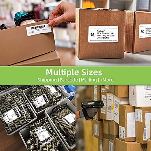 Anylabel 8.5" x 11" Full Sheet Label Sticker for Laser & Inkjet Printer - 1 Per Page Shipping Labels for Packages Permanent Adhesive Easy Peel, Full Page Shipping Labels (100 Sheets, 100 Labels)