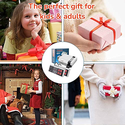 Retro Game Console,Classic Game System Built in 620 Games and 2 Classic Controllers,AV and HDMI HD Output Plug and Play Video Games for Kids and Adult