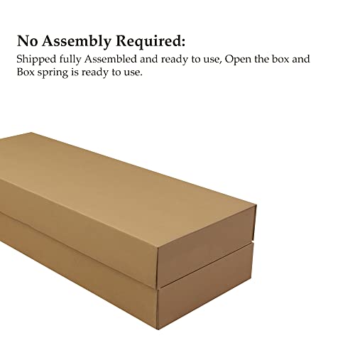 Spring Solution 4-Inch Wood Split Low Profile Traditional Box Spring/Foundation for Mattress Set, California King, Black