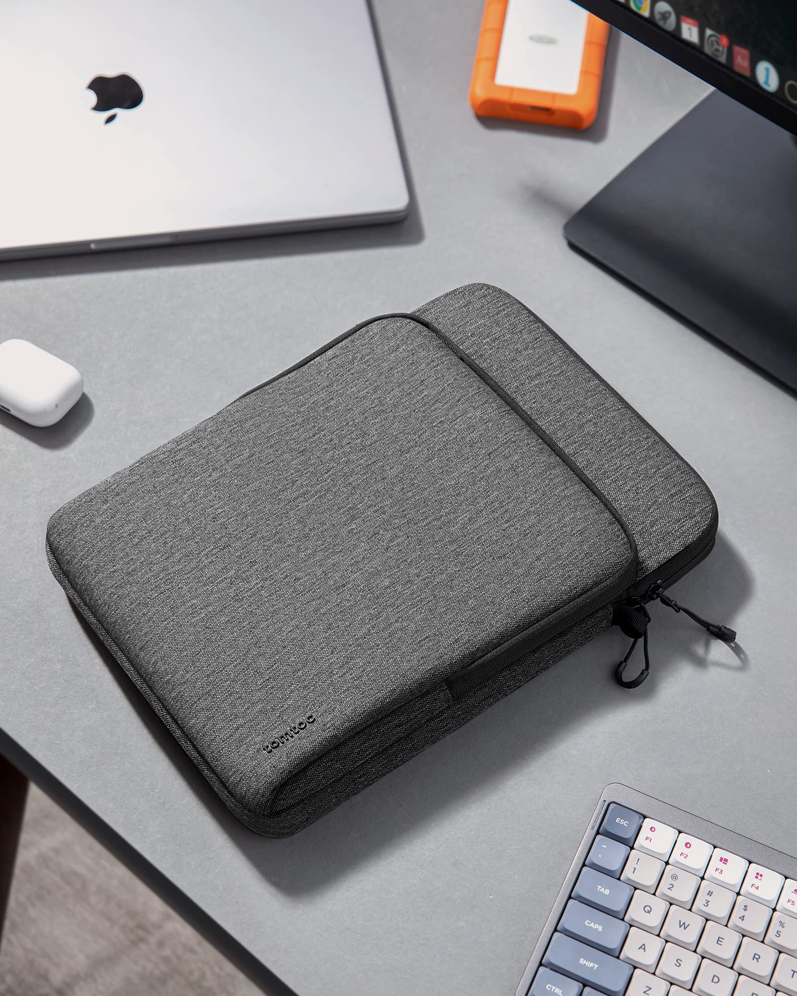 tomtoc 360 Protective Laptop Sleeve Designed for 16-inch New MacBook Pro M4/M3/M2/M1 Pro/Max 2024-2019, Water-Resistant Well-Organized Accessory Sleeve Case with Handle