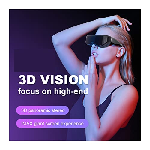 AMPACO All-in-one Head Mounted 256GB Memory 3D Android Video Smart Glasses 3DVR 1000Inch Giant Screen VR Headset HDMI Eyeglasses (Color : Black color128GB)