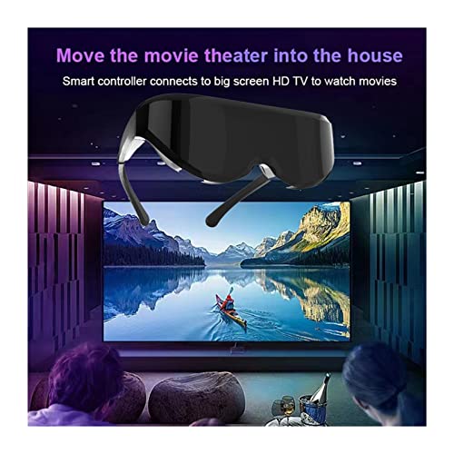 AMPACO All-in-one Head Mounted 256GB Memory 3D Android Video Smart Glasses 3DVR 1000Inch Giant Screen VR Headset HDMI Eyeglasses (Color : Black color128GB)