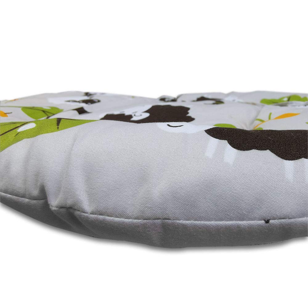 twoworld Baby High Chair Seat Cushion Liner Mat Pad Cover Resistant and High Chair Straps (5 Point Harness) 1 Suit (Grey Sheep)