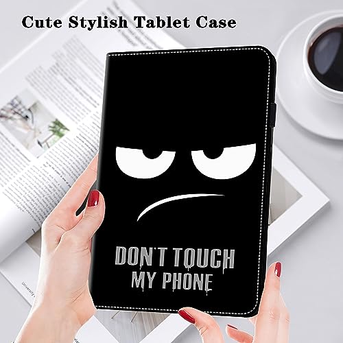 VODEFOX for iPad Pro 12.9 6th / 5th / 4th / 3rd Generation Case 2022/2021/2020/2018, Premium PU Leather Folio Stand Cover with Elastic Band & Card Holder for iPad Pro 12.9 Inch - Don't Touch