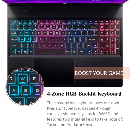 acer Predator Helios Neo Gaming Laptop - 16" WUXGA 165Hz Display, i7-13700HX, up to 5GHz, NVIDIA GeForce RTX 4050 6GB, 16GB DDR5, 2TB SSD, Wi-Fi 6, Backlit Keyboard, Windows 11 Home + Mouse