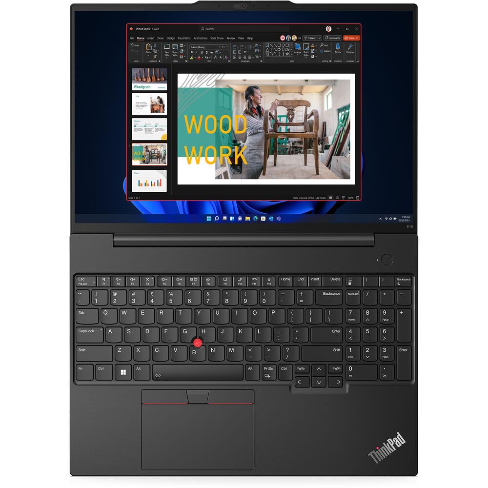 Lenovo ThinkPad E16 Gen 1 2023 Laptop 16" WUXGA IPS Touchscreen 10-Core Intel i7-1355U 40GB DDR4 1TB SSD Iris Xe Graphics Thunderbolt 4 Wi-Fi 6 Backlit KB Fingerprint Windows 11 Pro w/ONT 32GB USB