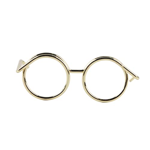 Paper Clip, 10Pcs Metal Rose Golden Small Eyeglass Shape Bookmark for Fixing Card Book File for Office Home School Supplies