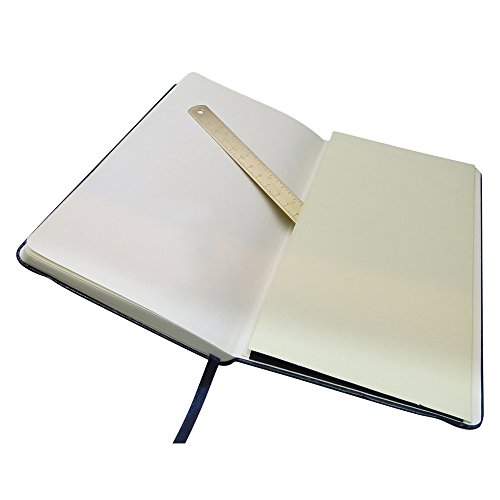 6 Inch Brass Ruler - Etched Markings - Durable Tiny Ruler, Ideal for Bullet Journals, Notebooks, Planners, Diaries and As a Bookmark. Fits in Inner Pocket - Marked with in and cm/MM (Gold Brass)