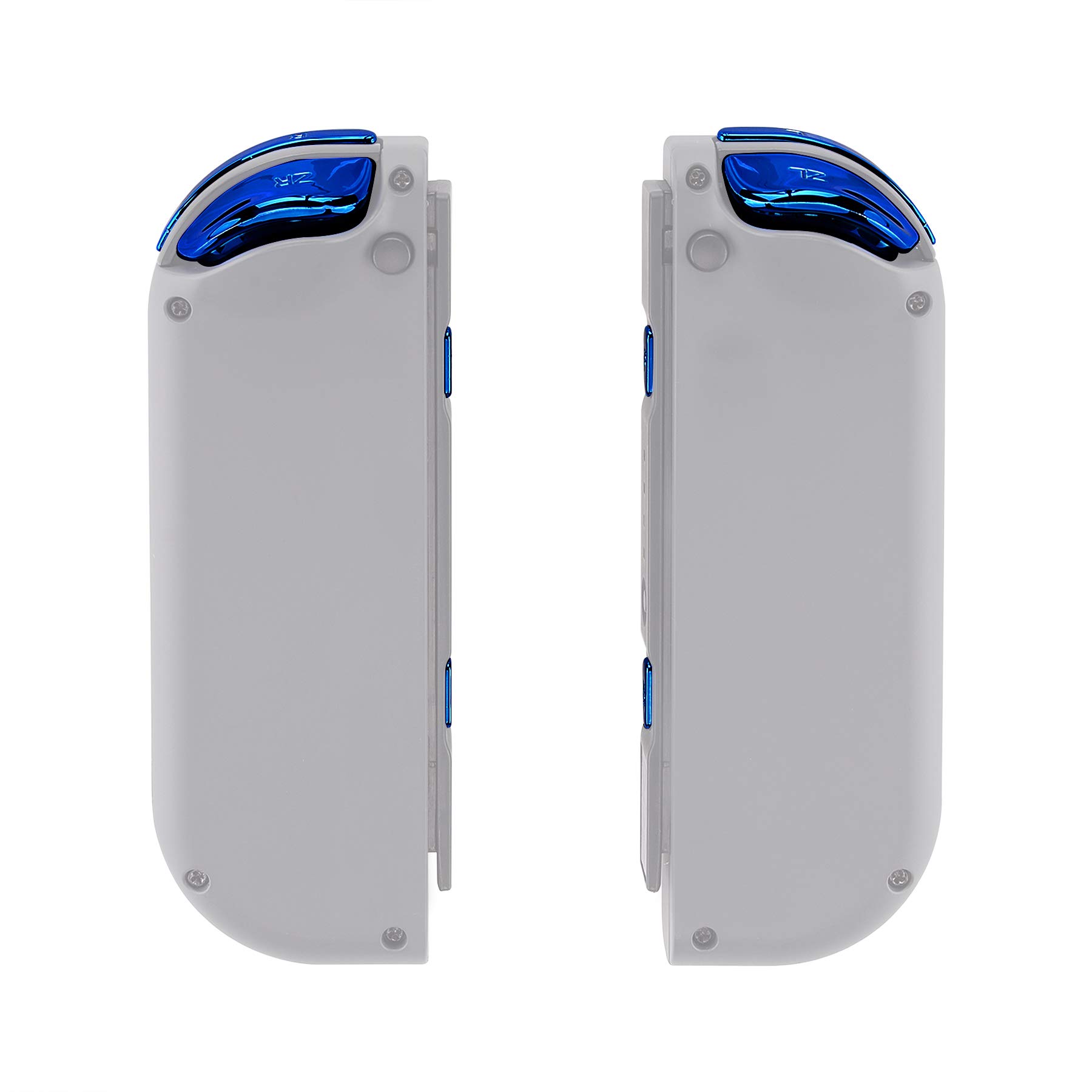 eXtremeRate Chrome Blue Full Set Replacement Buttons for Nintendo Switch & OLED JoyCon, ABXY Direction Keys SR SL L R ZR ZL + - Home Capture Trigger Buttons Springs - Without Controller