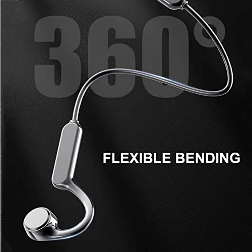 NVAHVA Bone Conduction Wireless Headphone, Open-Ear Bluetooth Headset fo Sports (Black)