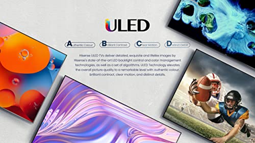 Hisense U8H QLED Series Quantum 4K ULED Mini-LED 55-Inch Class Google Smart TV with Alexa Compatibility, Quantum Dot, 1500-nit HDR10+, and Dolby Vision (55U8H, 2022 Model)