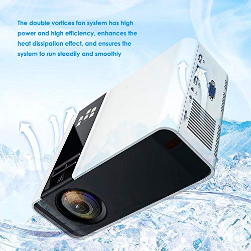 Bewinner 1080P LED Portable Projector Indoor/Outdoor Smart 4K Bluetooth WiFi Projector for Home Theater 1280 720 Physical Resolution for Android (US)