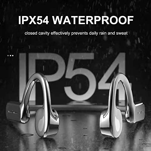 NVAHVA Bone Conduction Wireless Headphone, Open-Ear Bluetooth Headset fo Sports (Black)