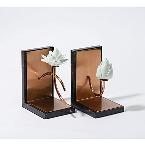 Book Ends for Shelves Chinese Style Creative Bookend Bookshelf Marble Anti-Moving Bookends, Used for Decoration of Office and Living Room Office Book Stand