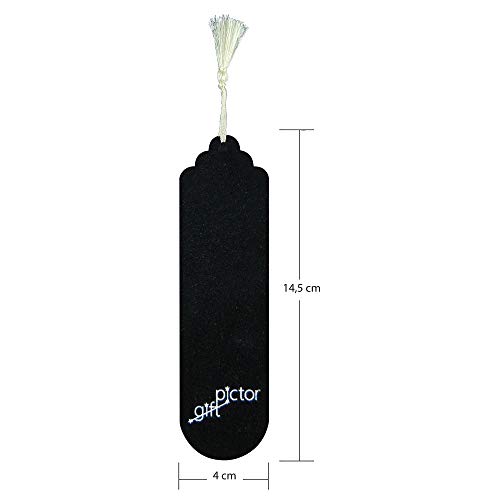 Pictor Gift Swanky Lady Decorative 4 Piece Bookmark Set, Artwork, Funny, Student, Teacher, School, Office, Best Gift Idea for Reader, Book, Cat, Lovers, Metal Pressed with Tassels, Suede Back