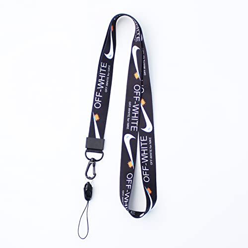 XIBINO 5pcs Off White Lanyard for Keys kdracoip Strap for Keychains ID Holder Key Phones with Quick Release Buckle Neck Lanyard (5 Colors)
