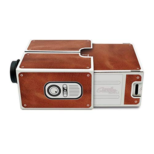 Mini Portable Projector Smart Phone Projector 2.0 Mobile Phone Projection for Home Audio & Video Projector(Brown)
