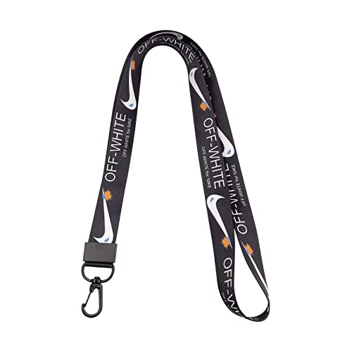 XIBINO 5pcs Off White Lanyard for Keys kdracoip Strap for Keychains ID Holder Key Phones with Quick Release Buckle Neck Lanyard (5 Colors)
