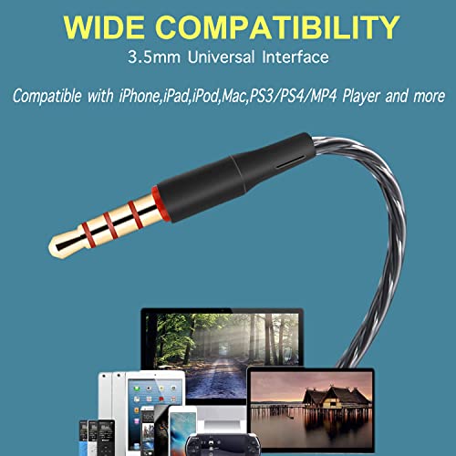 Cianyyee 6Pack Earbuds Headphones Wired with Microphone,in-Ear Earbuds,Noise Isolating,Powerful Heavy Bass, Earphones Compatible with iPhone, iPod, iPad, MP3, Laptops, and Most 3.5mm Jack