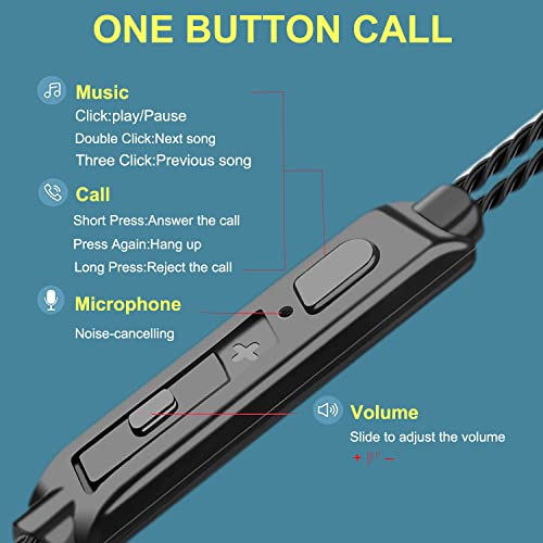 Cianyyee 6Pack Earbuds Headphones Wired with Microphone,in-Ear Earbuds,Noise Isolating,Powerful Heavy Bass, Earphones Compatible with iPhone, iPod, iPad, MP3, Laptops, and Most 3.5mm Jack
