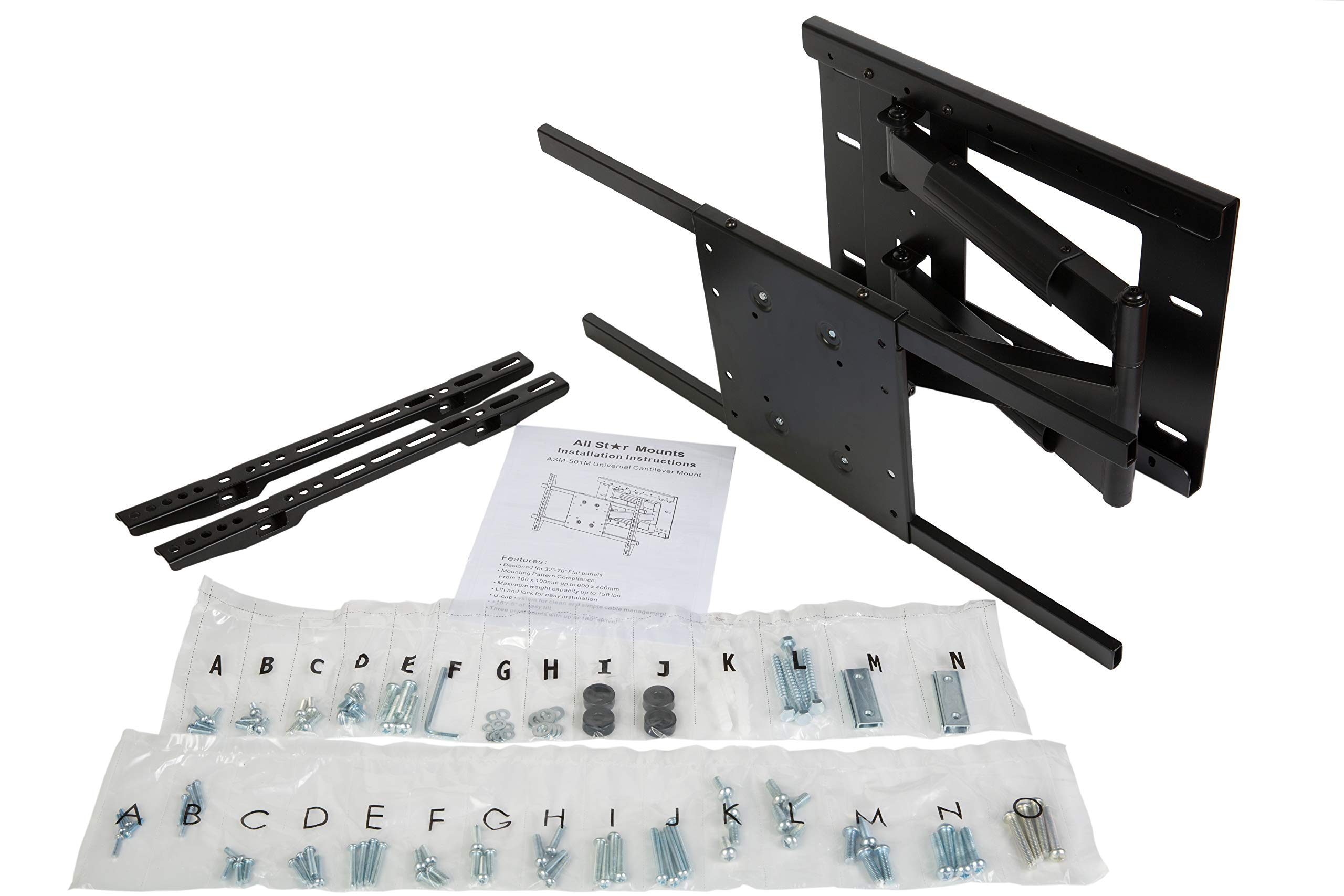 THE MOUNT STORE TV Wall Mount for TCL 55" Class LED 5 Series 2160p Smart 4K UHD TV with HDR Roku Model 55S525 TV VESA 400x200mm Maximum Extension 26 inches