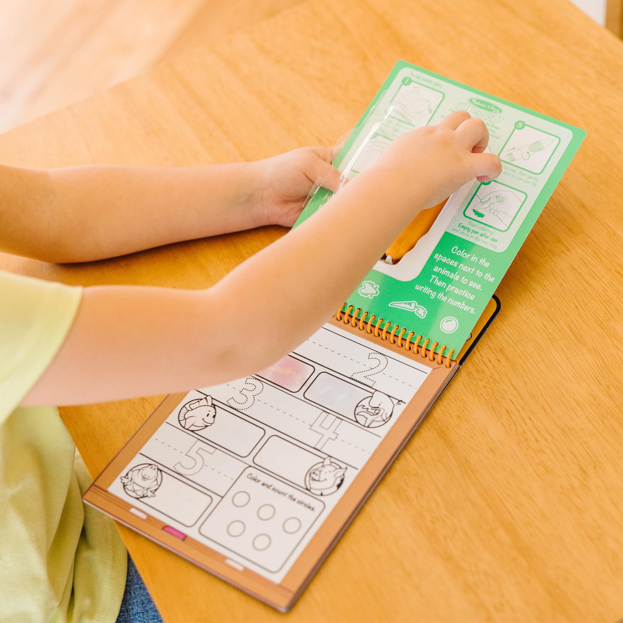 Melissa & Doug On the Go Water Wow! Reusable Water-Reveal Activity Pad - Numbers - FSC Certified