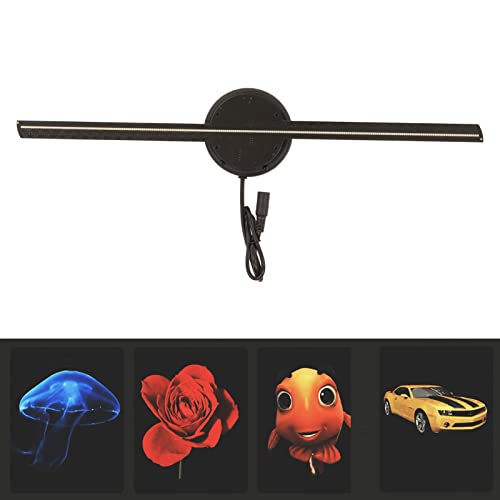 Vbestlife 3D Hologram Advertising Fan, WiFi Projector Support Screen Casting, Holographic Display Air Fan with 224LED, Adjustable Video Projectors for Office Business Store(Black)